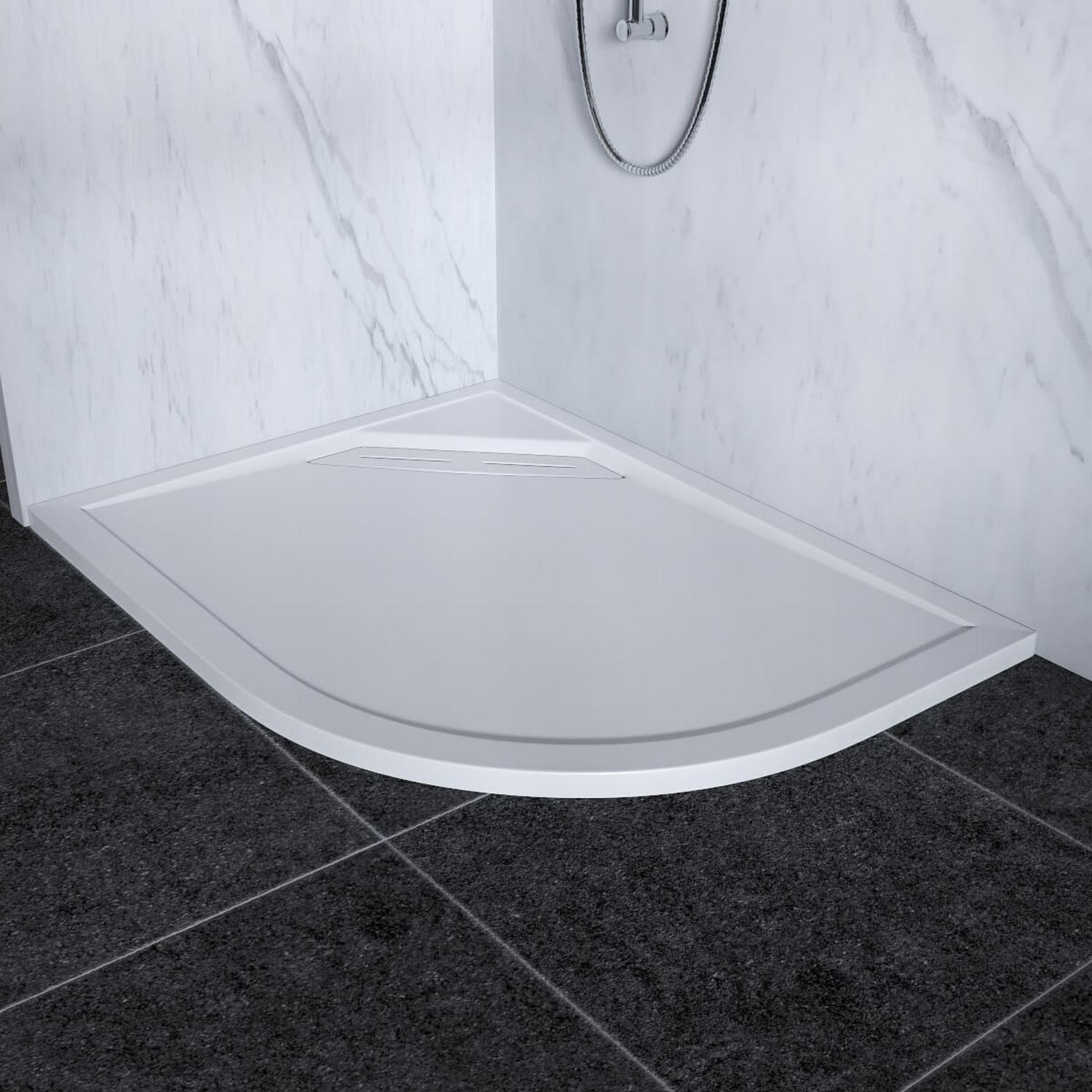 1000 x 800mm Offset Quadrant Shower Trays | Curved Trays
