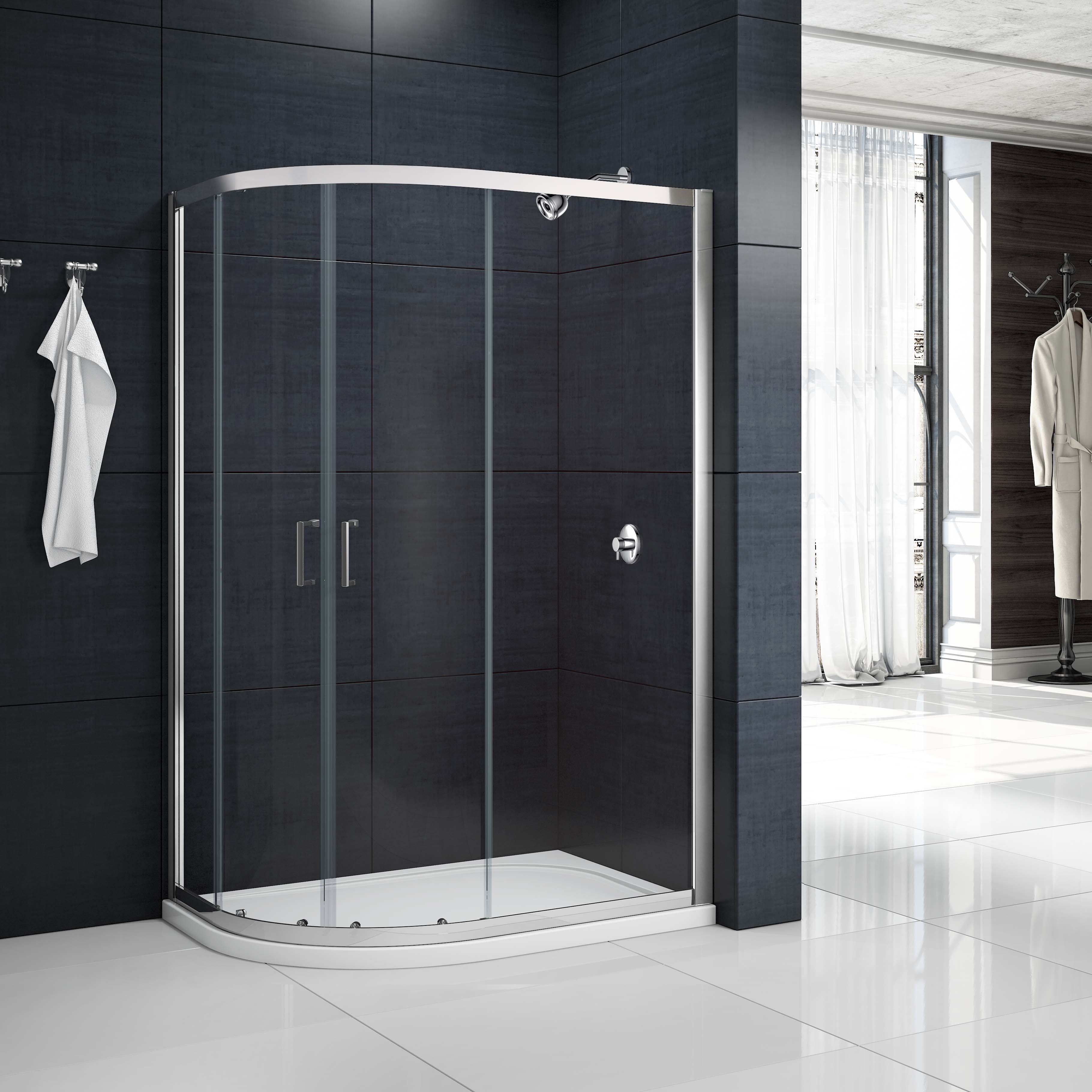 Merlyn Mbox 1 Door Offset Quadrant Shower Enclosure 1000 X 800mm | MB1Q1080