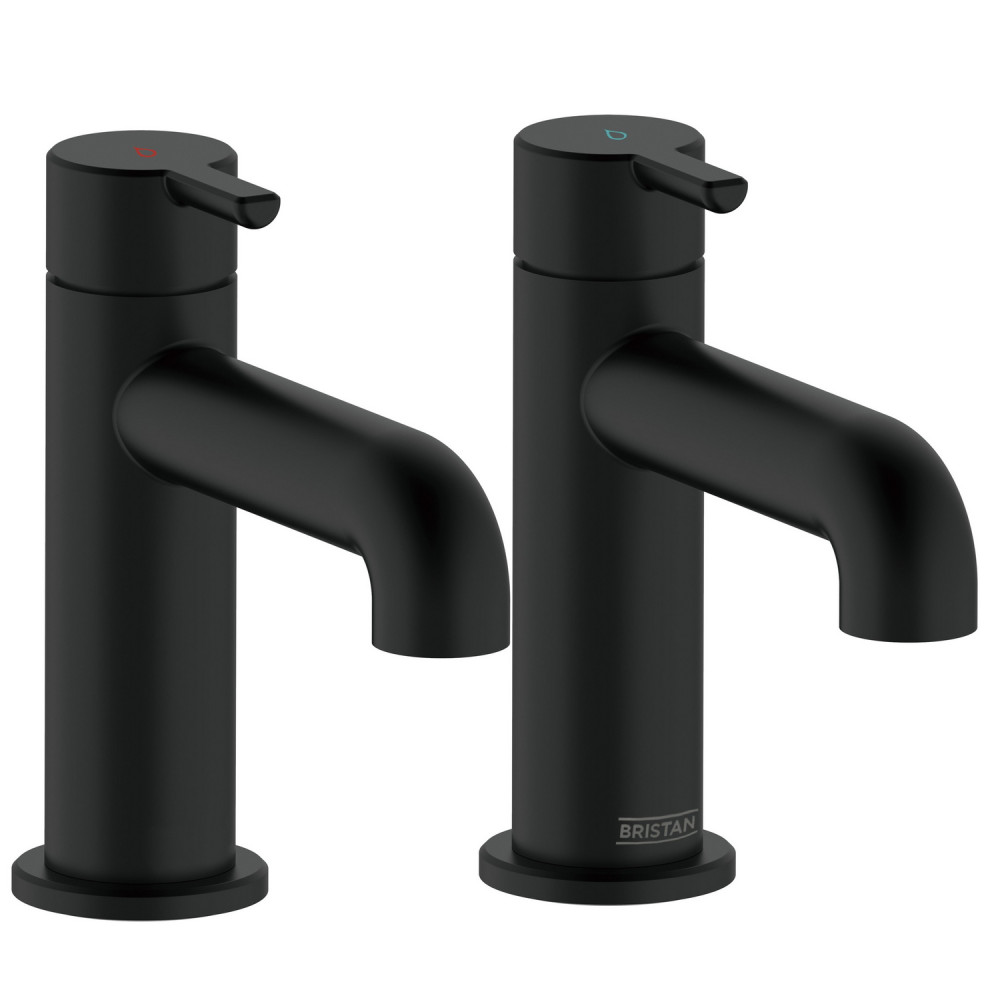 Bristan Altum Basin Taps in Black | Basin Pillar Taps