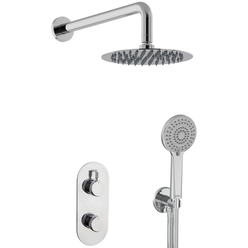 Bristan Molida Chrome Concealed Thermostatic Dual Control Two Outlet ...