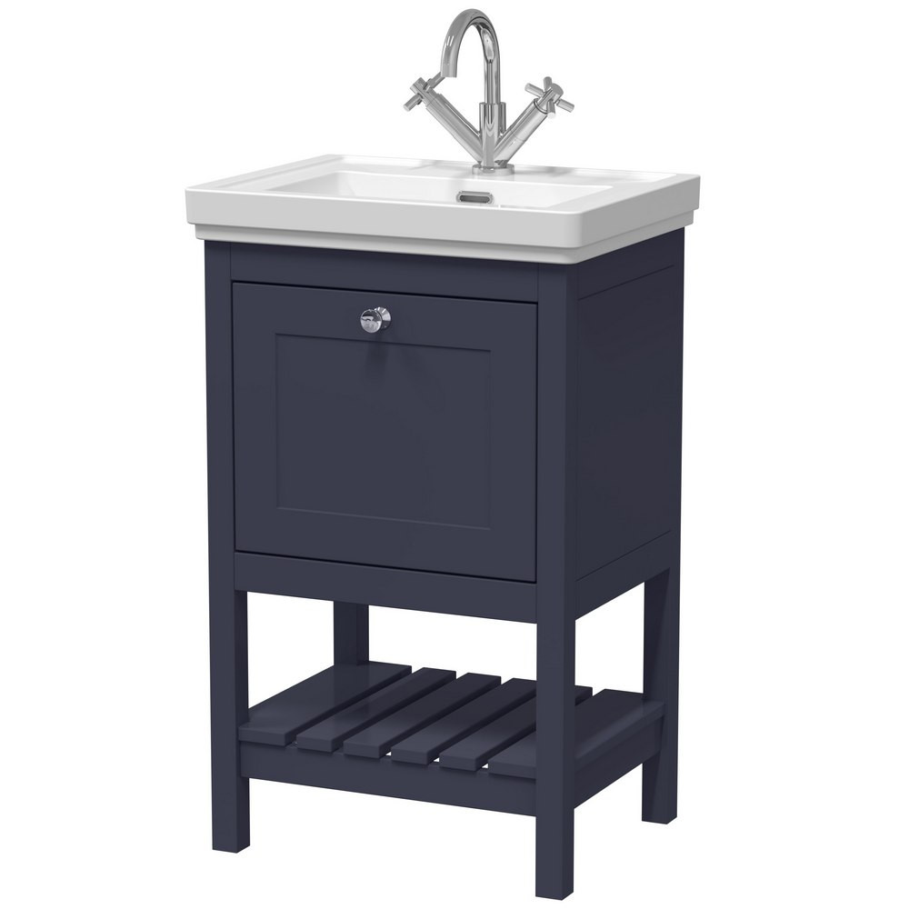 Hudson Reed Bexley 500mm Indigo Blue Vanity Unit with Basin | Low Price