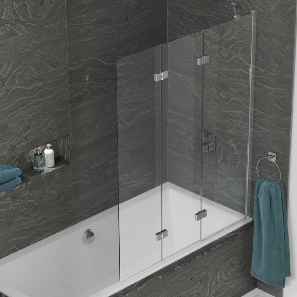 Kudos Inspire 3 Panel In-Fold Bath Screen RH 6mm Glass | 4BASCTRIPLEPRHS