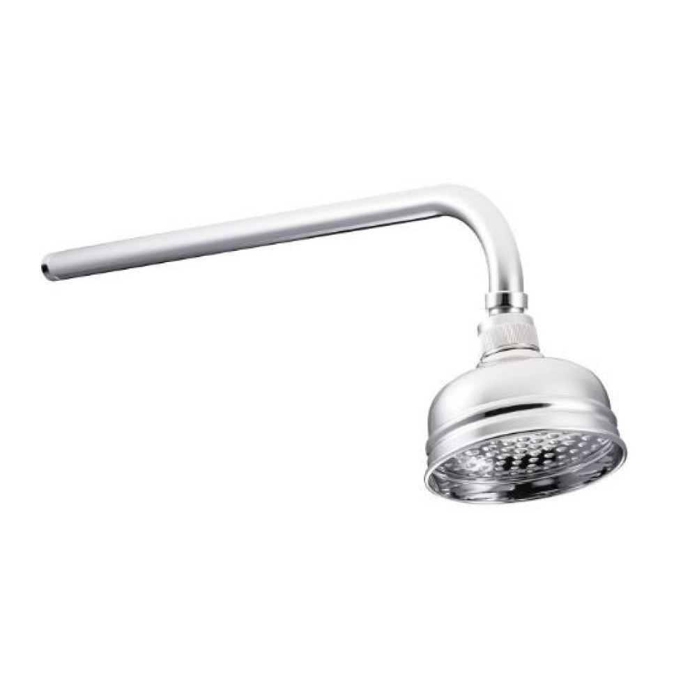 St James 8 inch Chrome Skirted Shower Rose | SJR08CP