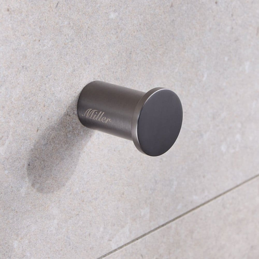 Miller Miami Bathroom Hook in Gunmetal | Robe and Towel Hook