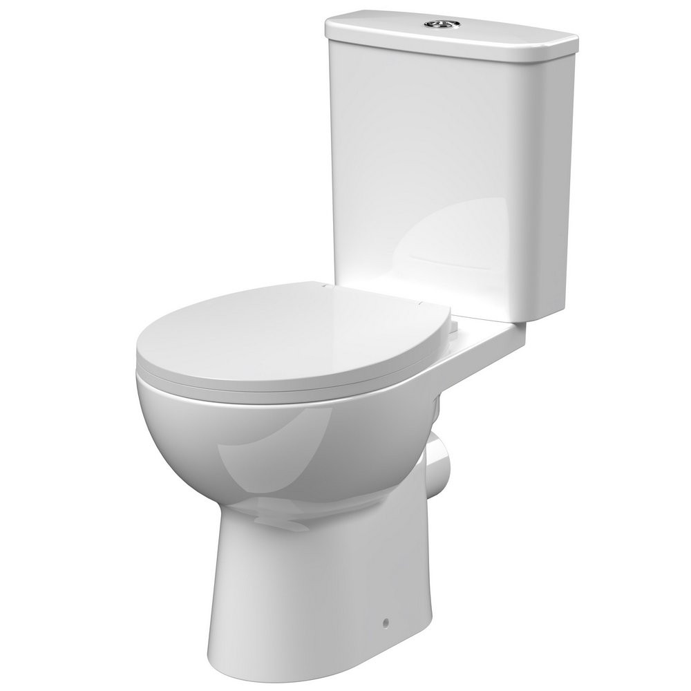 Nuie Fantine Round Rimless Close Coupled WC with Seat | Best Price