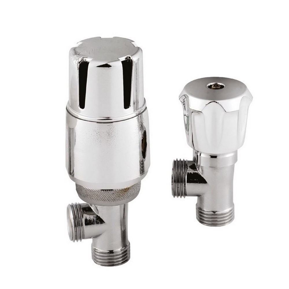 Nuie Thermostatic Angled Radiator Valves Pack | Low Price