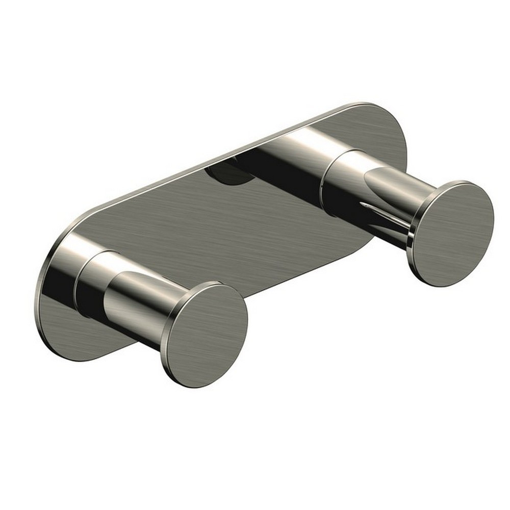 Rak-Petit Round Brushed Nickel Double Robe Hook | Low Price