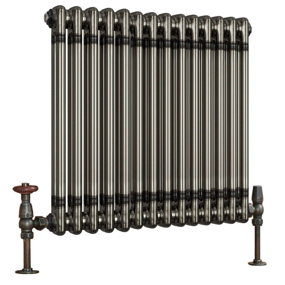 Scudo 600 x 636mm 2 Column Horizontal Radiator in Raw Metal | Low Price
