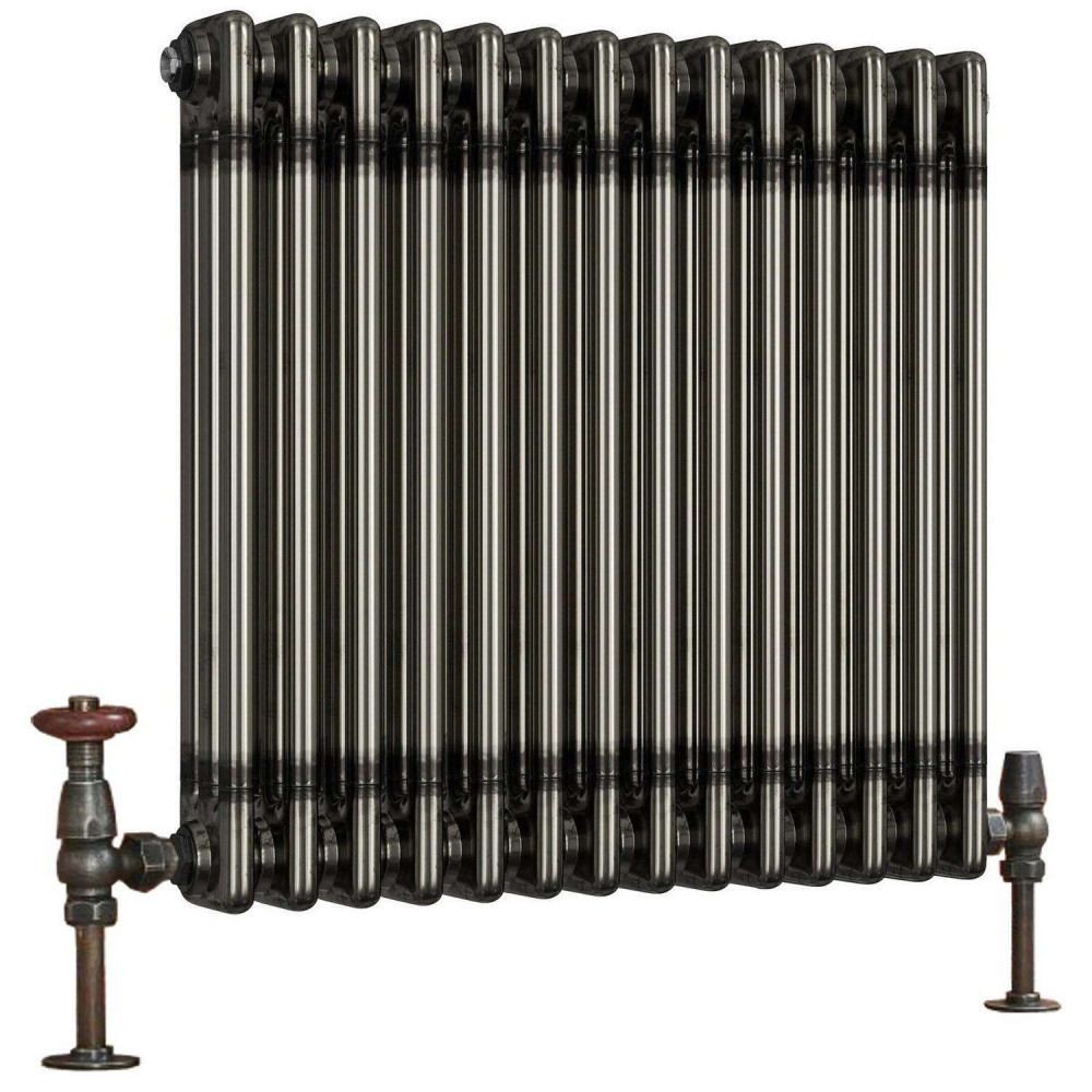Scudo 600 x 643mm 3 Column Horizontal Radiator in Raw Metal | Low Price