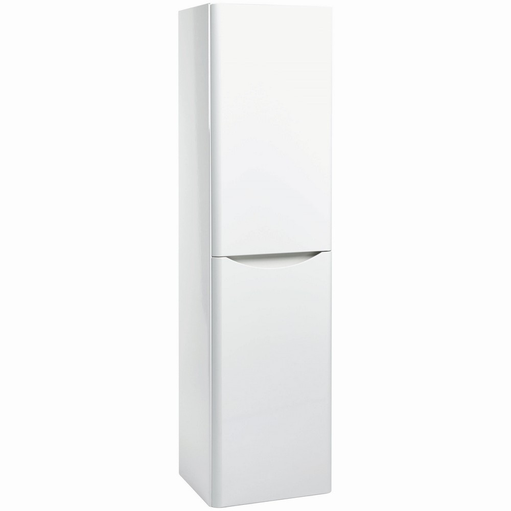 Scudo Bella 400mm Tall Boy Cabinet in High Gloss White | Best Price