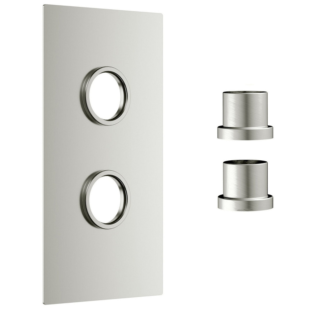 Scudo Concealed Two Outlet Shower Valve with Brushed Nickel Plate ...