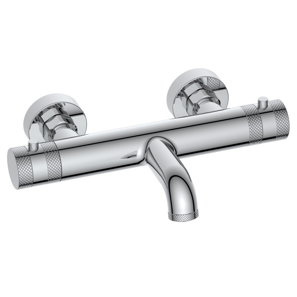 Scudo Core Wall Mounted Bath Filler in Chrome | Bathroom Taps