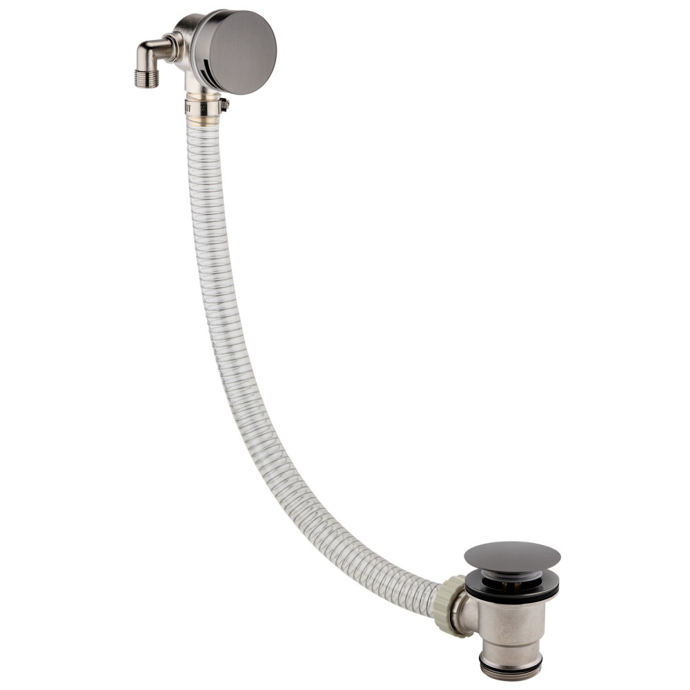 Scudo Round Bath Filler with Waste and Overflow in Gunmetal | Sprung Waste