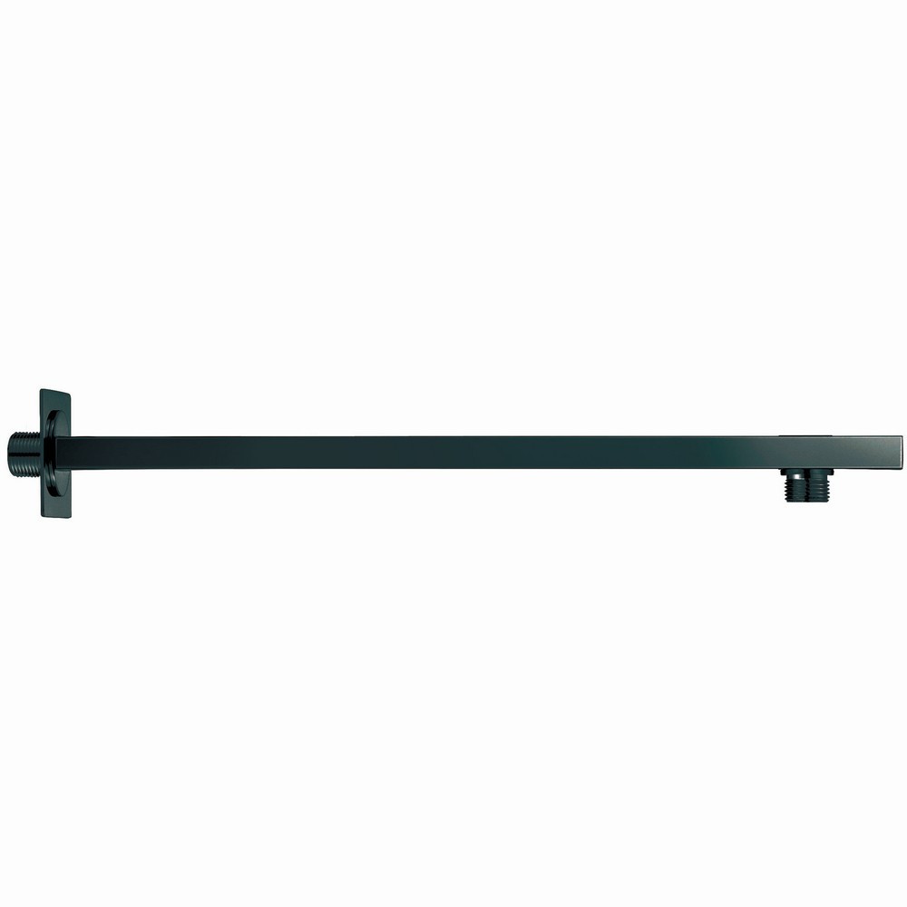 Scudo Squared Wall Mounted 405mm Shower Arm in Black | Best Price