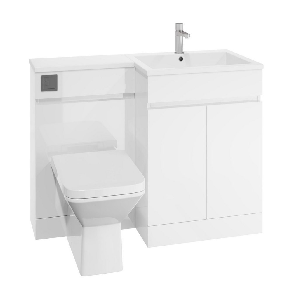 Scudo Waterguard 1100mm White Right Hand Combination Unit | Best Price