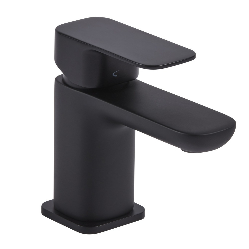 Tavistock Haze Black Mini Basin Mixer with Click Waste | Low Price