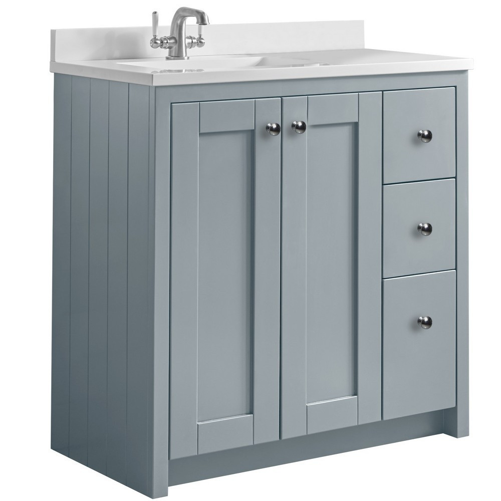Tavistock Lansdown 800mm Mineral Blue Underslung Vanity Unit | Low Price