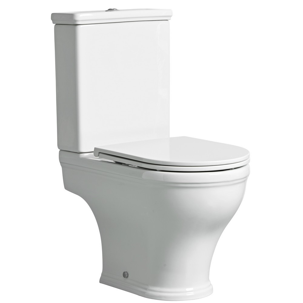 Tavistock Lansdown Close Coupled Open Back Rimless WC | Low Price