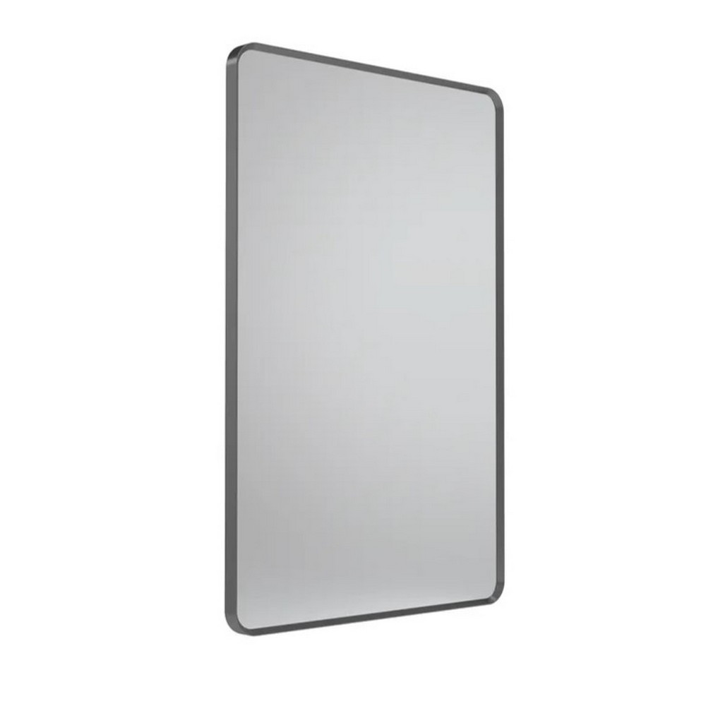 Tavistock Verge Framed Rectangular 700 x 450mm Mirror in Gunmetal | Non ...