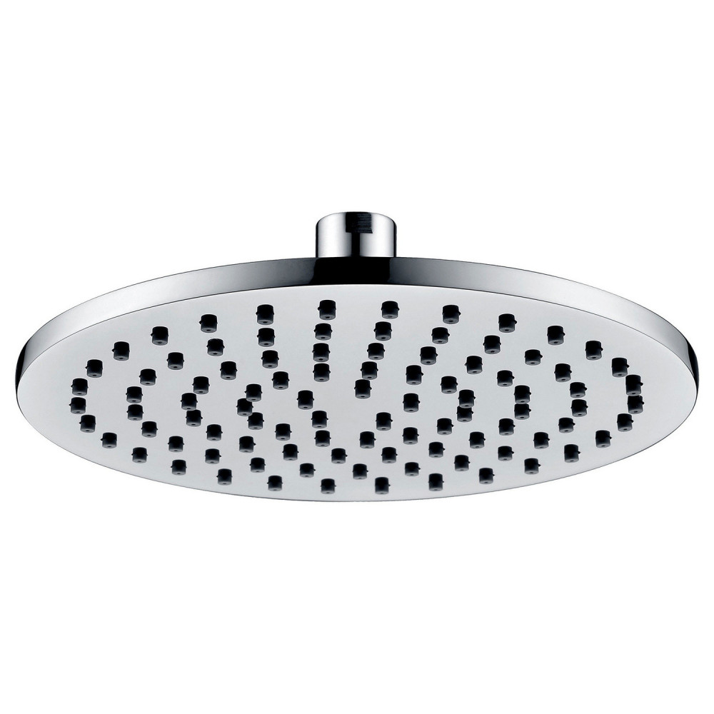 The White Space 200mm Round Fixed Shower Head in Chrome | Showering