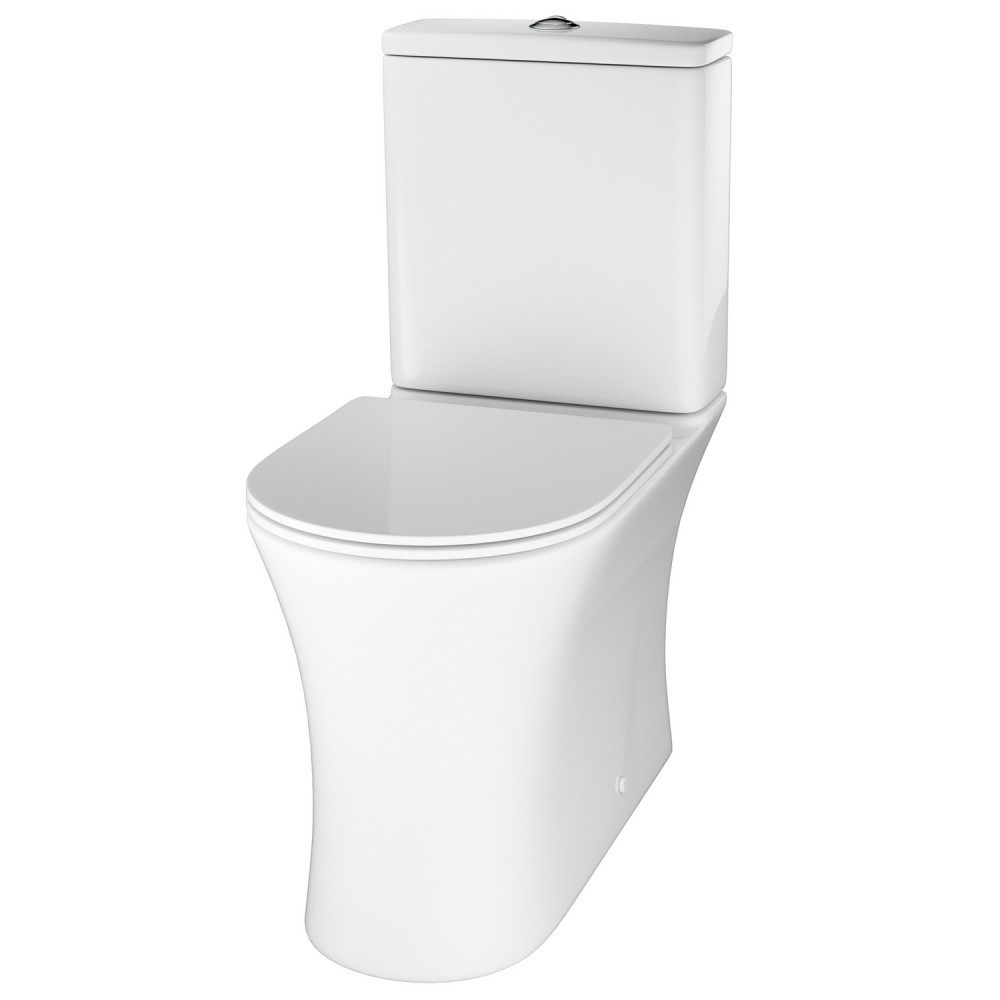 The White Space Euna Rimless Close Coupled Comfort Height WC and Seat ...