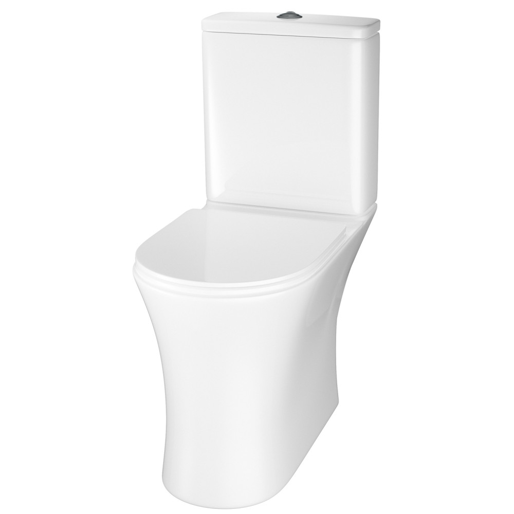 The White Space Euna Rimless Close Coupled Open Back WC and Seat ...