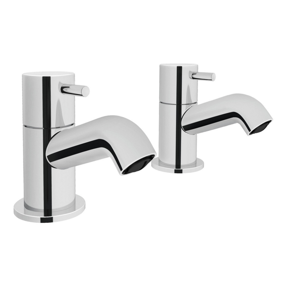 VitrA Minimax S Bath Pillar Taps in Chrome | Bath Tap Pair