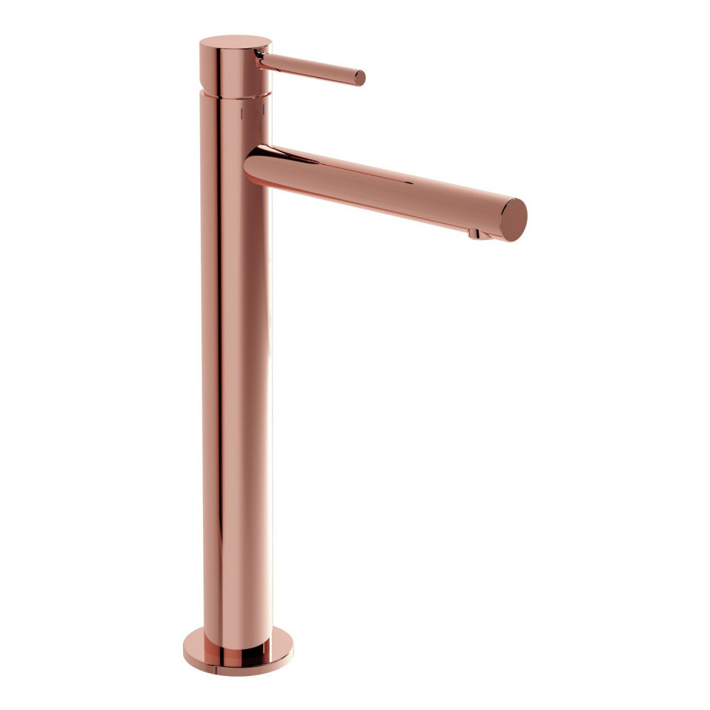 VitrA Origin Extended Height Tall Basin Mixer in Soft Copper | Luxury Taps