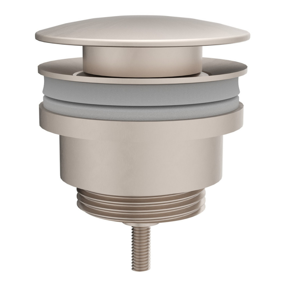 VitrA Universal Push Open Brushed Nickel Basin Waste | Waste Fittings