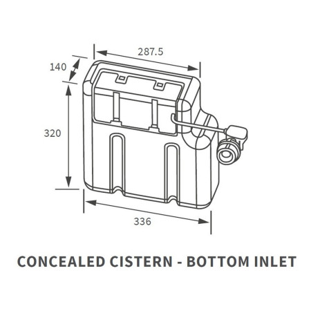 Ajax Bottom Inlet Concealed Cistern | Low Price