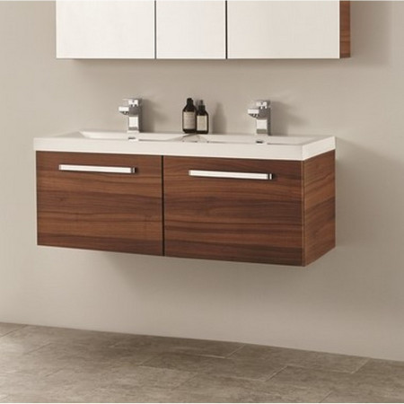 Burlington Freestanding 1340mm Matt Green Vanity Unit with Drawers ...
