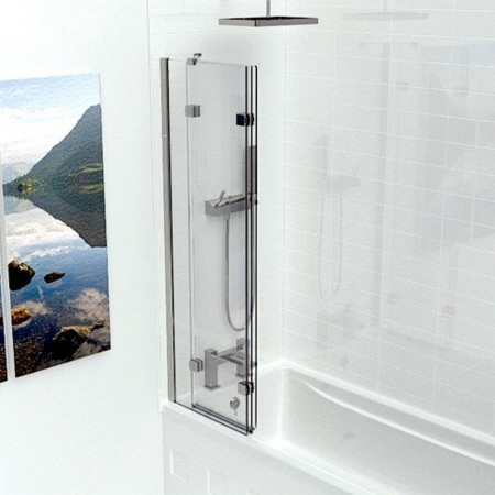 Kudos Inspire Triple 1250mm Chrome Bath Screen | Low Price