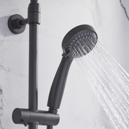 Tavistock Merit Push Button Exposed Black Dual Function Bar Shower ...