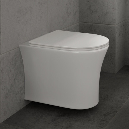 The White Space Euna Rimless Wall Hung WC and Seat | Sanitaryware
